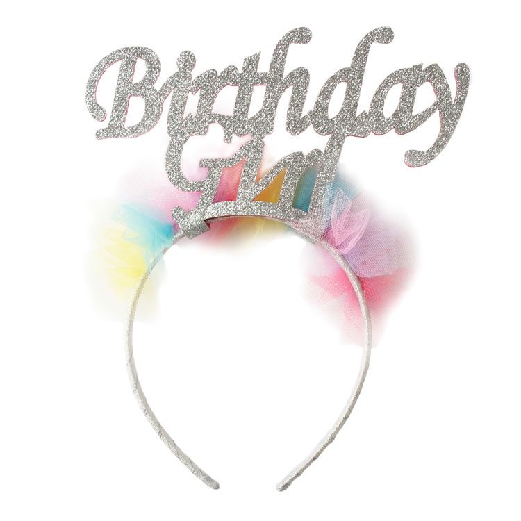 Geburtstagskleid Birthday Girl 4-5 Jahre Tüllkleid bunt mit Haarreif