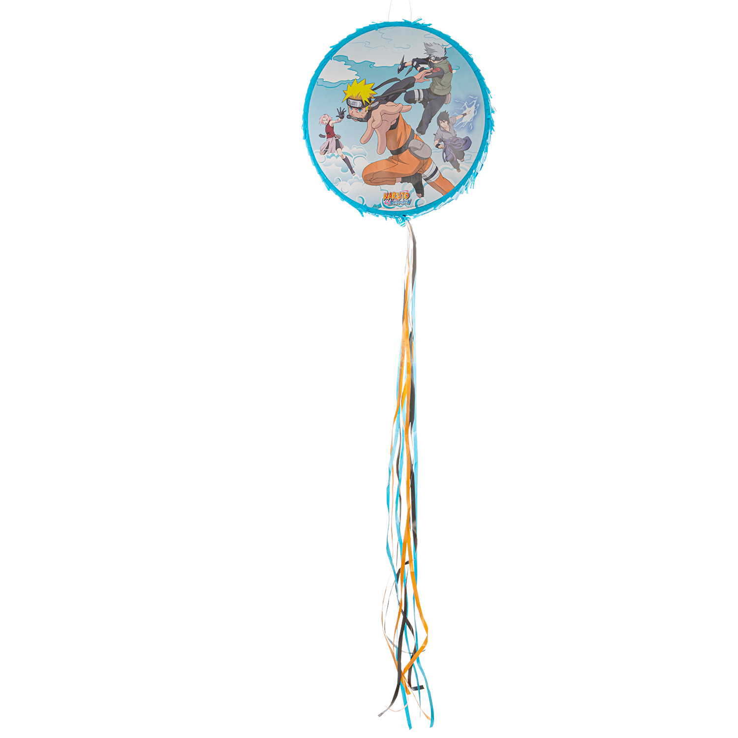 Naruto Pinata rund blau Naruto Shippuden 40 cm Party-Deko für Kinder